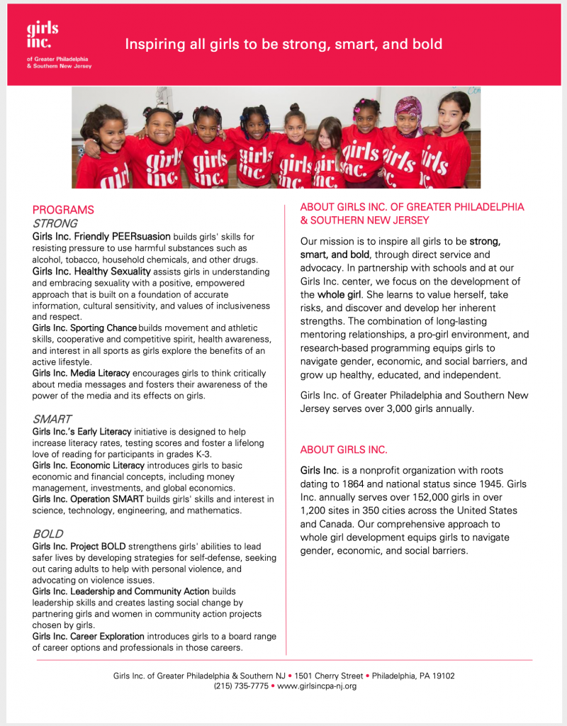 Girls Inc. of Greater Philadelphia and New Jersey - Kensington Creative ...