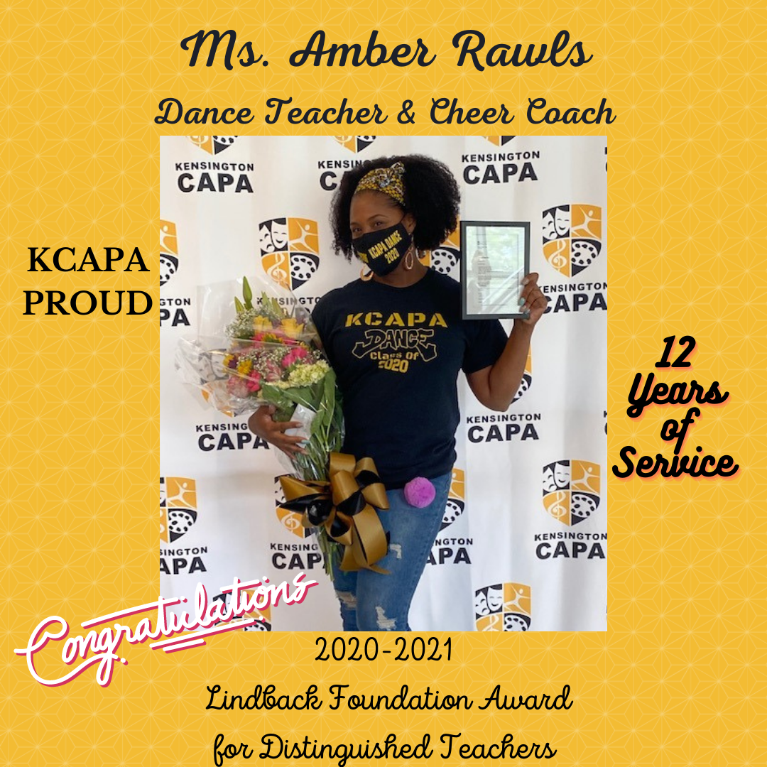 Congrats to Ms. Amber Rawls – 2021 Lindback Award Winner! – Kensington ...